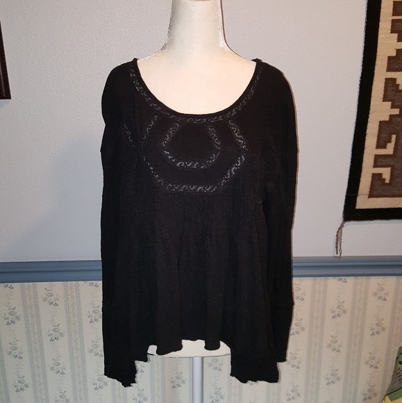Free People | Tops | Free People High Low Keyhole Back Black Top Medium ...